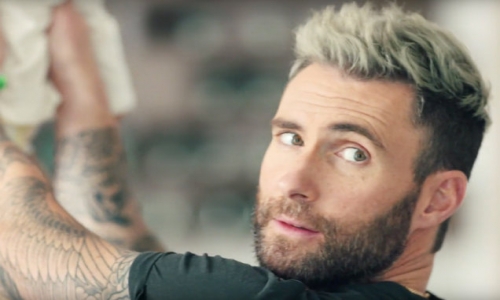 Adam Levine Joins John Legend for Diaper Duty in Pampers Ad on Super ...